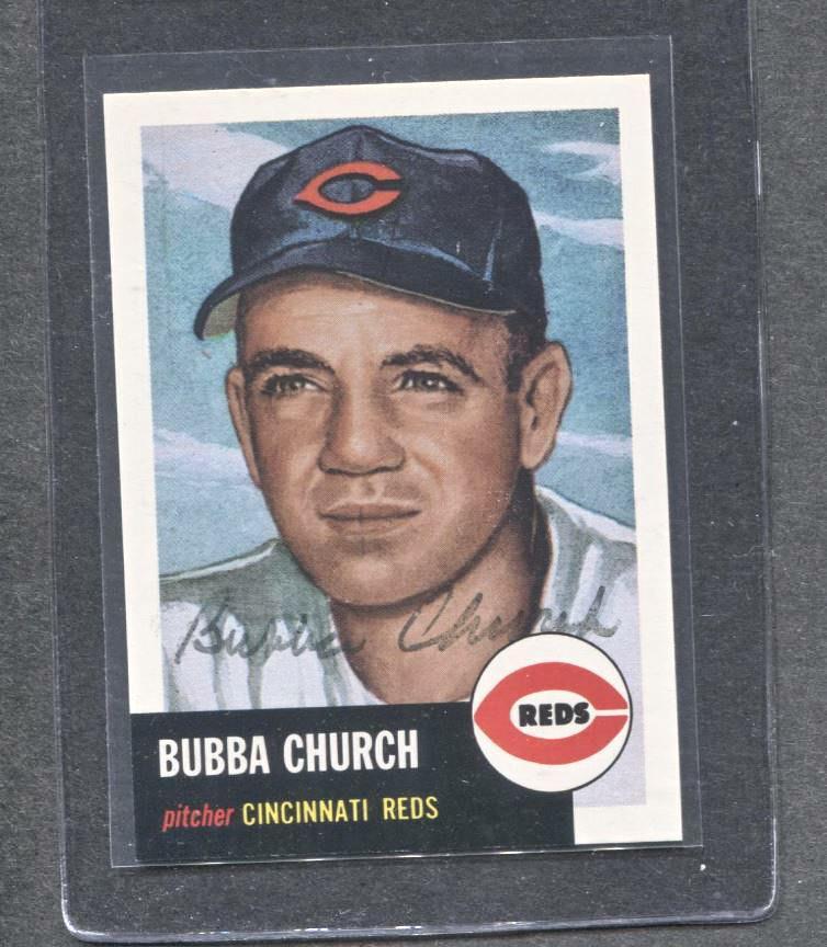 1953 Topps #47 Bubba Church Signed Archives Card (Reds) | eBay