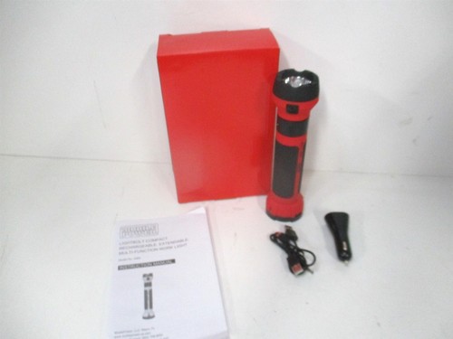 Mobile Power 4065 Red Lightbolt Max LED Rechargeable Flashlight & Work ...