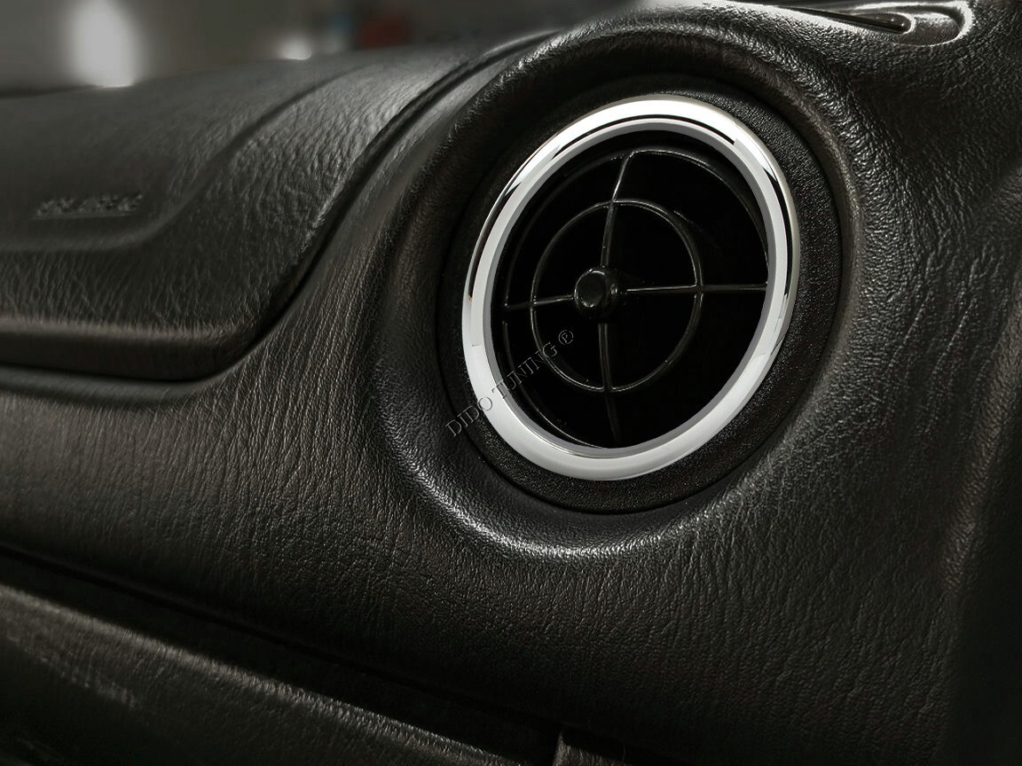 For Mazda MX5 MX-5 1989-2005 Chrome vent rings Real aluminum surrounds ...