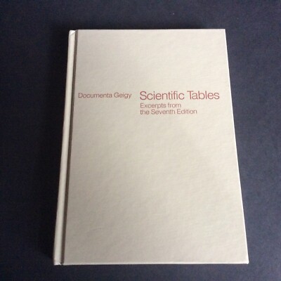 …Documenta Geigy: Scientific Tables: Excerpts From the Seventh Edition ...