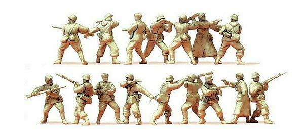 HO Preiser Military Unpainted WWII Winter German USSR Figures 16605 for ...