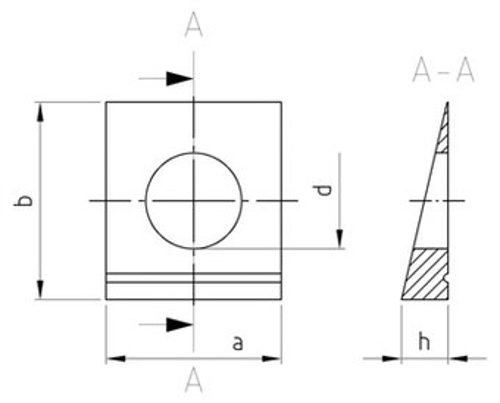 DIN 435 Vierkant-Keilscheiben für I-Träger 9-26 mm Edelstahl A2/A4 ...