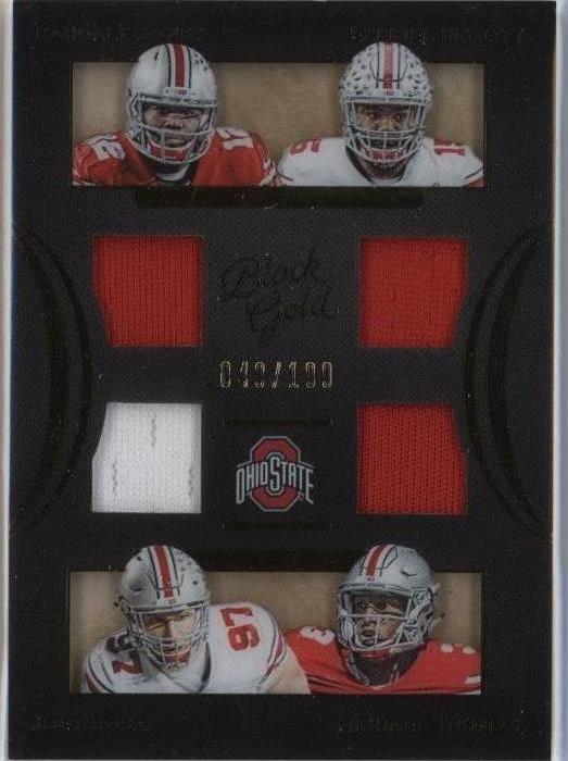 2016 Panini Black Gold Collegiate - Quad Materials Ezekiel Elliott ...