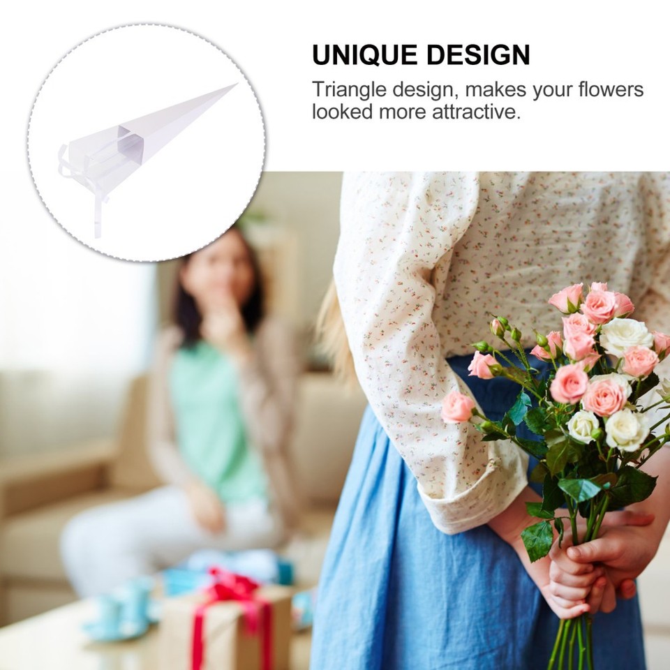 5pcs Exquisite Single Rose Wrapping Box Rose Packing Bag For Valentine ...