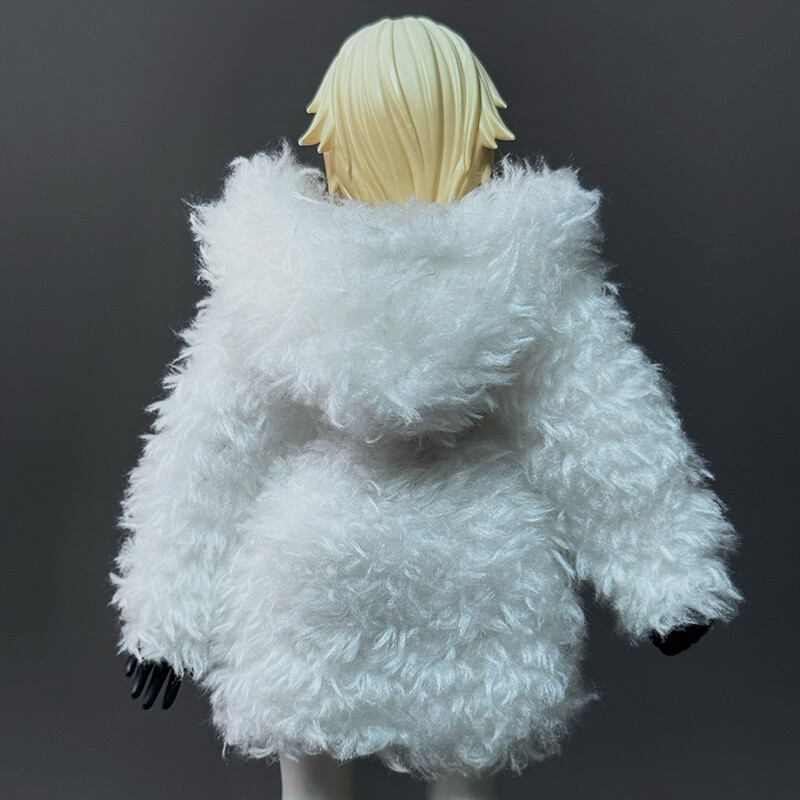 1/12 white fur coat for 6" female figure SHF figma Mezco MixMax PHICEN ...