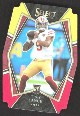 2021 Panini Select Red/Yellow Trey Lance Rookie San Francisco 49ers ...