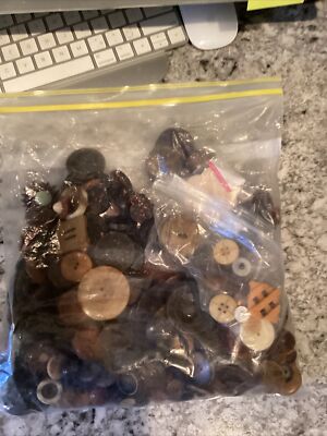 LOT Vintage Sewing Buttons Estate Sale Craft BROWN, 1lb, 13oz | eBay