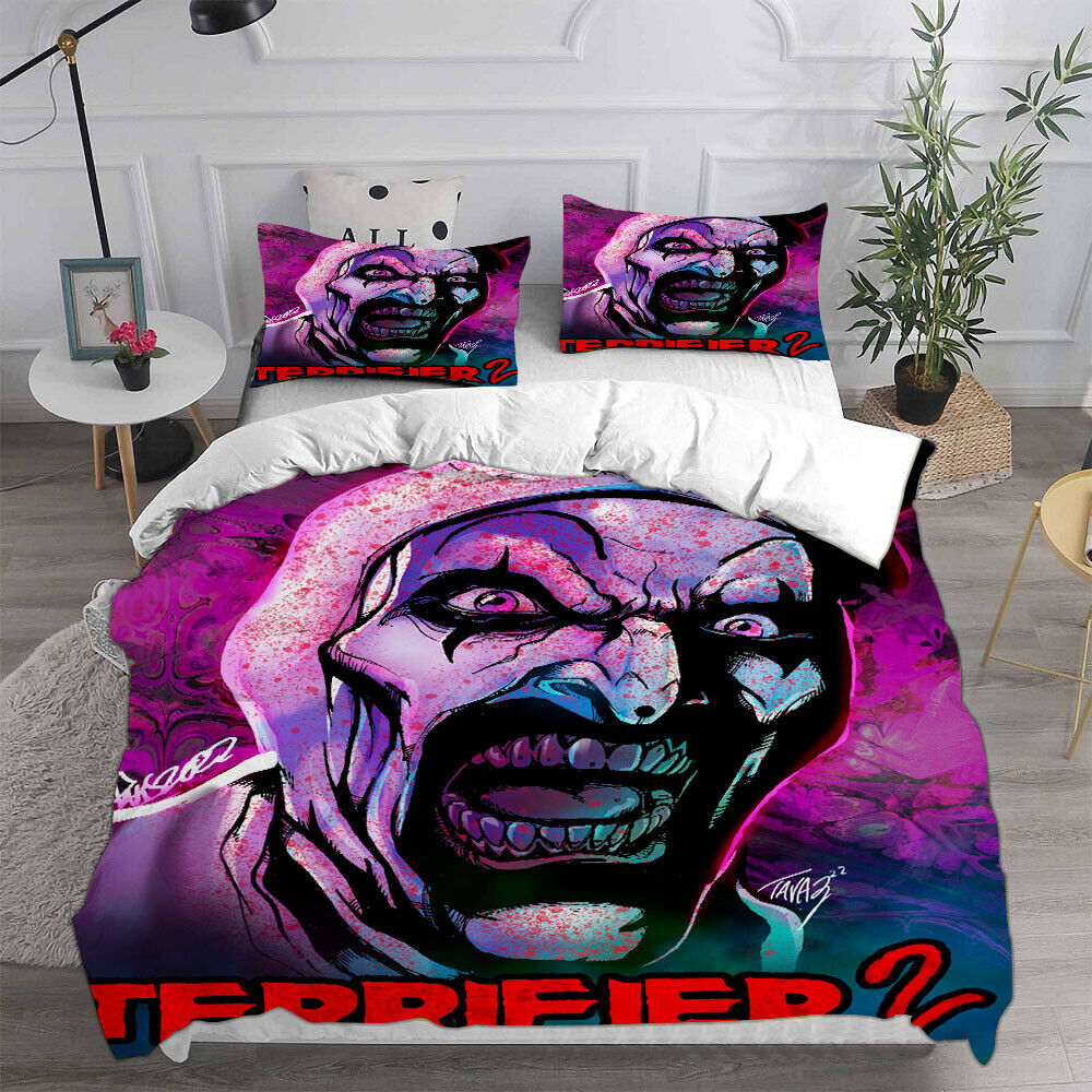Terrifier Killer 3D Duvet Cover+Pillowcase Single Double Queen Bedding ...