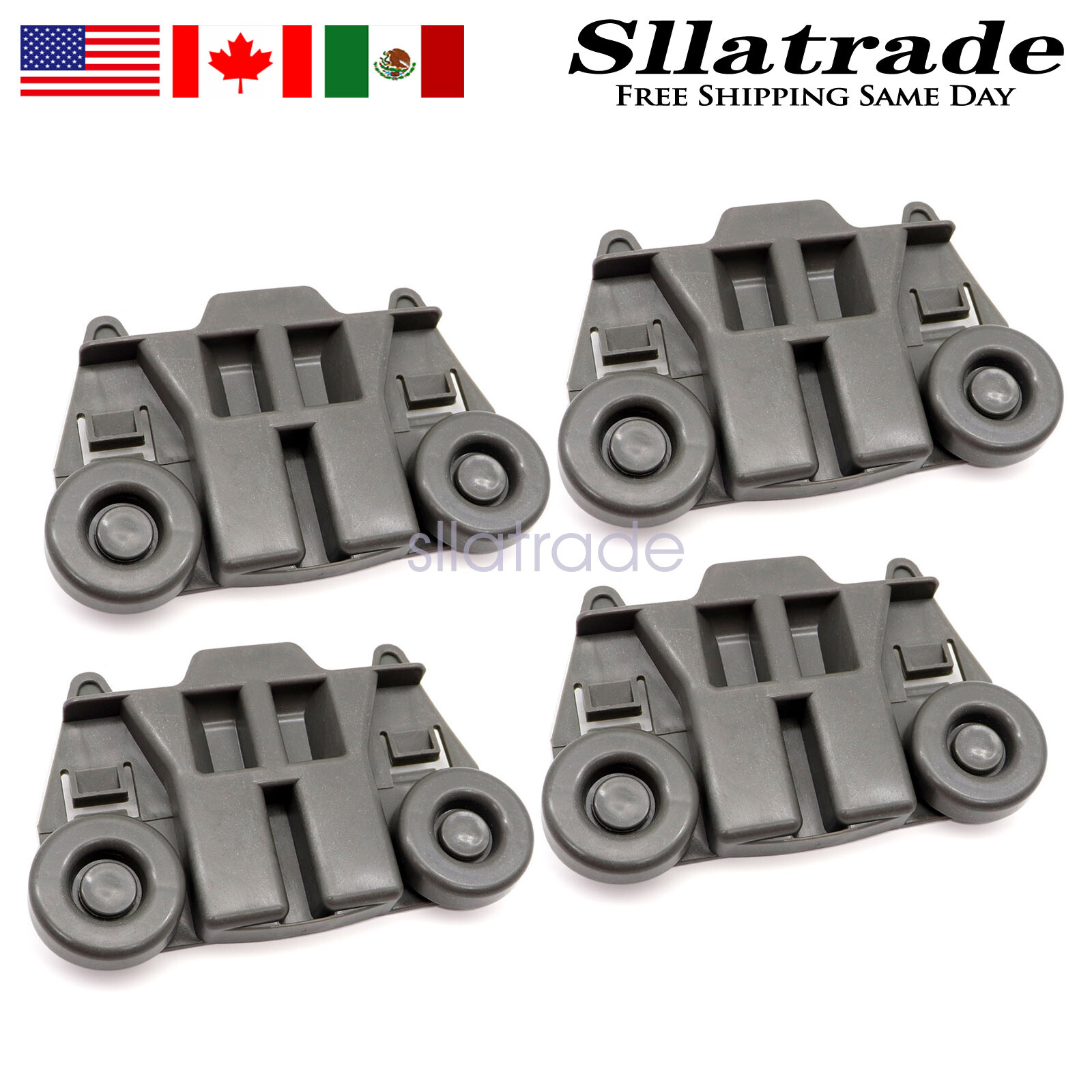 4 Pack W10195417 UPGRADED Dishwasher Wheels Lower Rack for kenmore ...