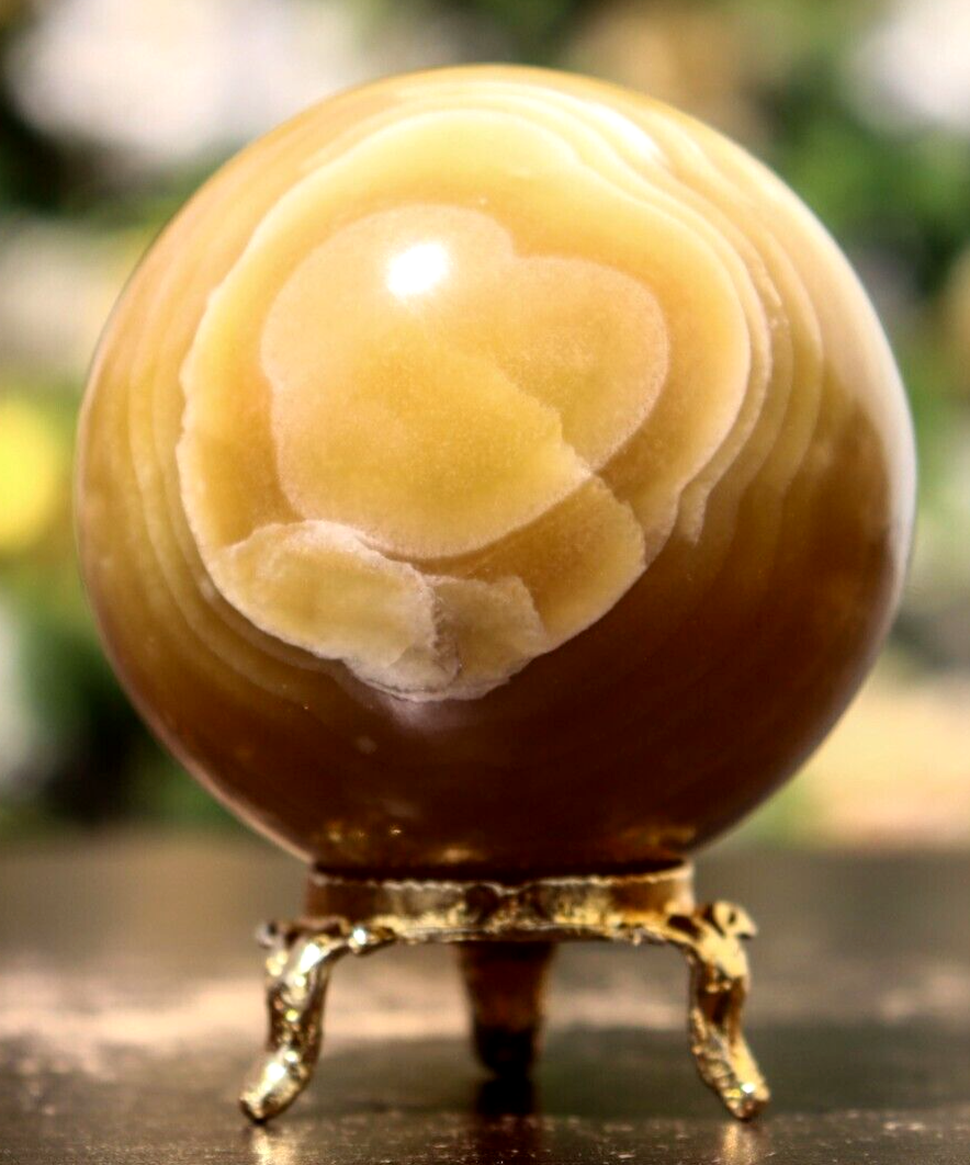 65MM Banded Calcite Ball Mexican Calcite Sphere Crystal Healing Energy ...