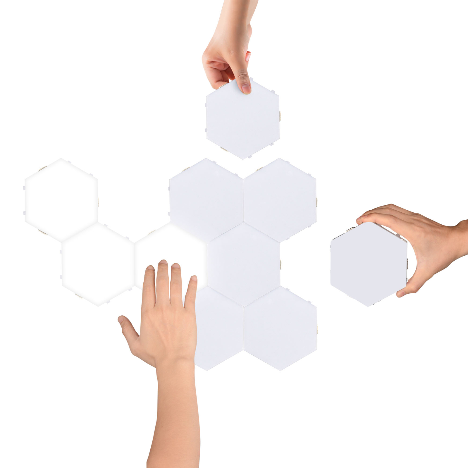 Hexagon LED Light Magnetic Autism DIY Touch Sensitive Hex Quantum ...