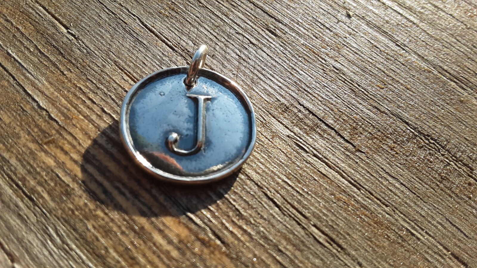 Round Sterling Silver Pendant Letter "J" by Hanni | eBay