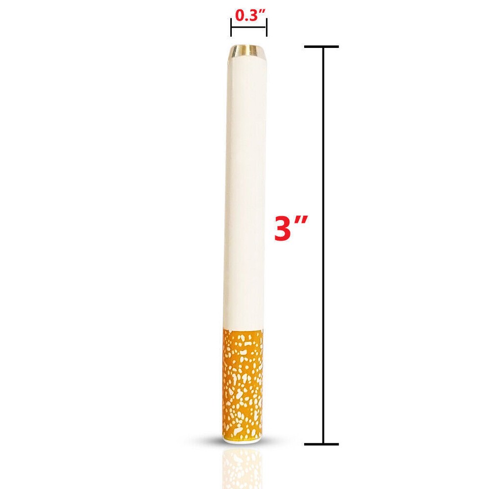 10x 3" Metal One Hitter Dugout Smoking Pipe Cigarette Bat Large Ceramic ...