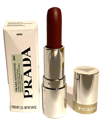 Prada Monochrome Haper Matte Lip Color - B03 Mahogany NIB Mini | eBay