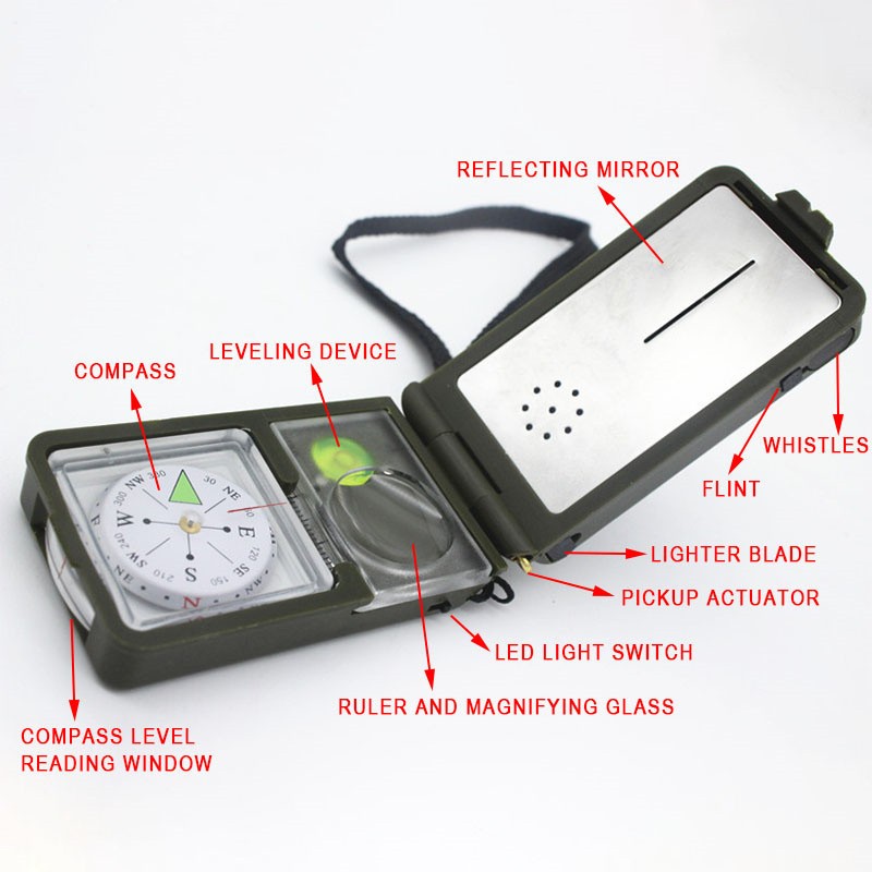 10 in 1 Outdoor Emergency Tool Kit Bag For Prepper Supplies Portable ...