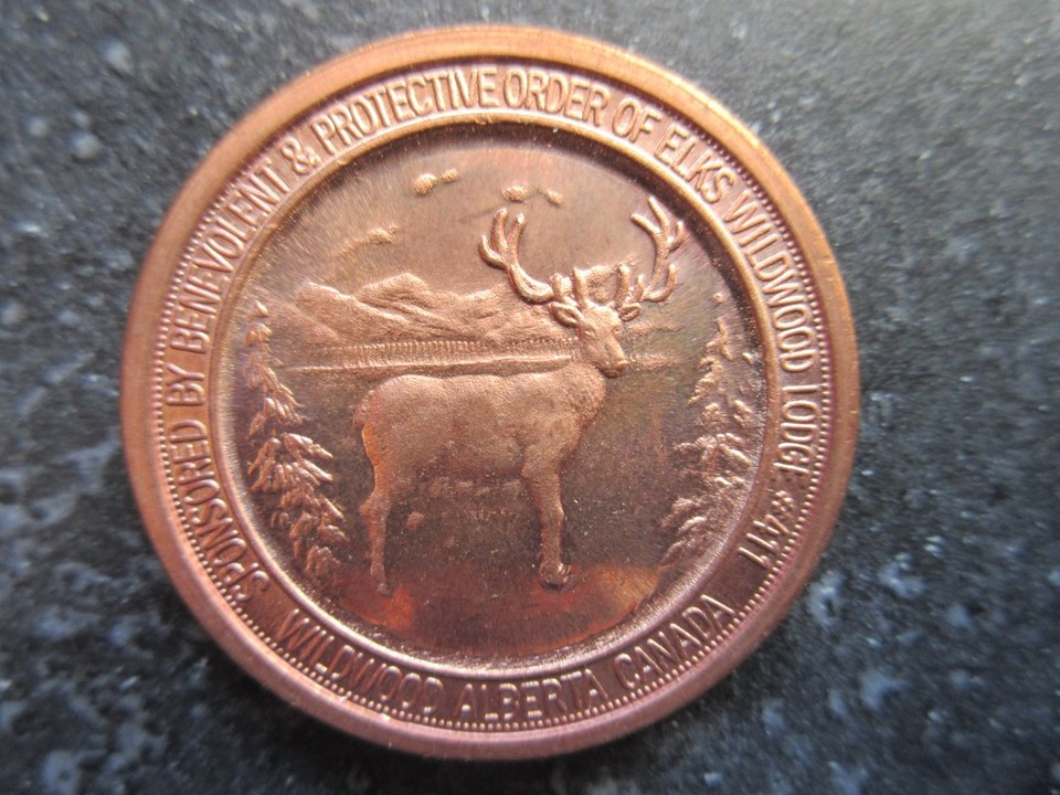 1984 Wildwood Alberta Elks #411 Medallion Bingo Capital Bronze | eBay