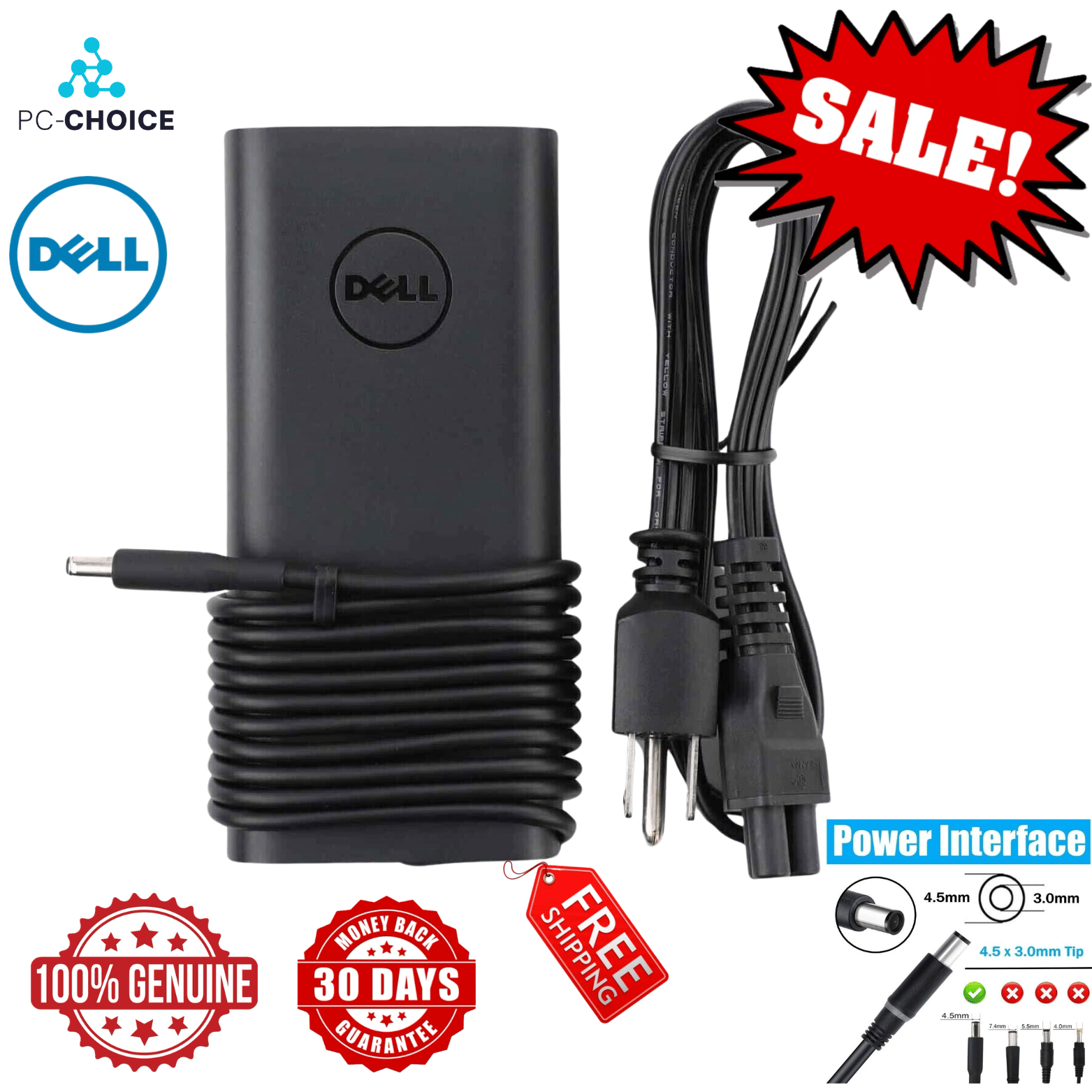 Genuine Dell 130W Power Adapter Charger For Dell XPS 15 9530 9550 9560 ...