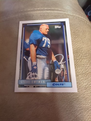Steve Emtman RC Rookie 1992 Topps #742 Indianapolis Colts Football Card ...