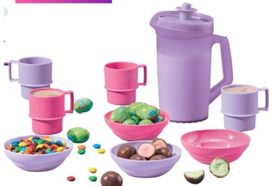 Tupperware Kids Party Set Mini Play Toy Pitcher w/ Tumblers Pastel ...