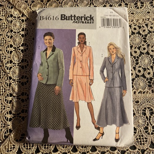 Jacket Skirt Sewing Petite Pattern Size 16-18-20-22 Butterick 4616 OOP ...