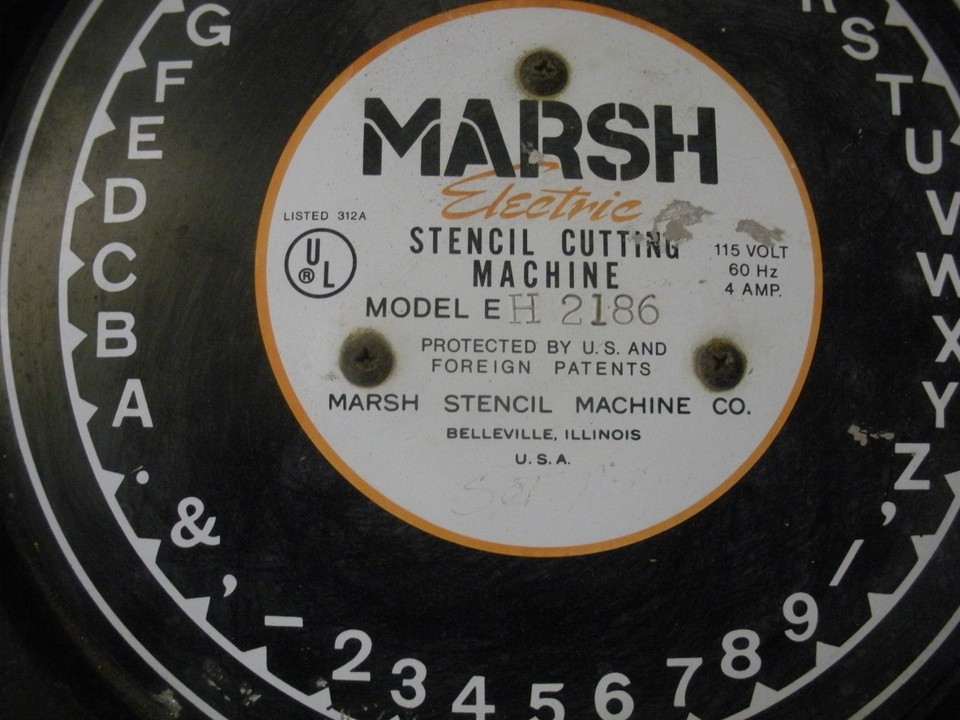 Marsh Stencil Cutting Machine EH 2186 | eBay