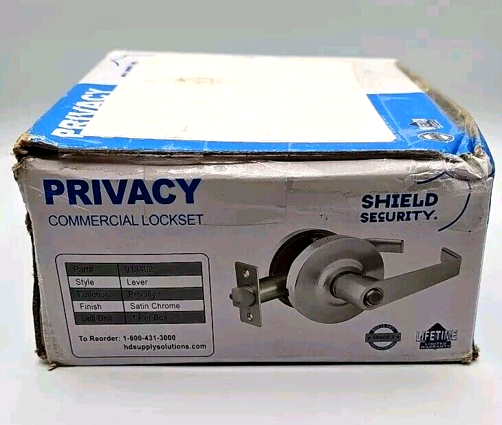 SHIELD SECURITY PRIVACY Commercial Lockset - Grade 2, Satin Chrome ...
