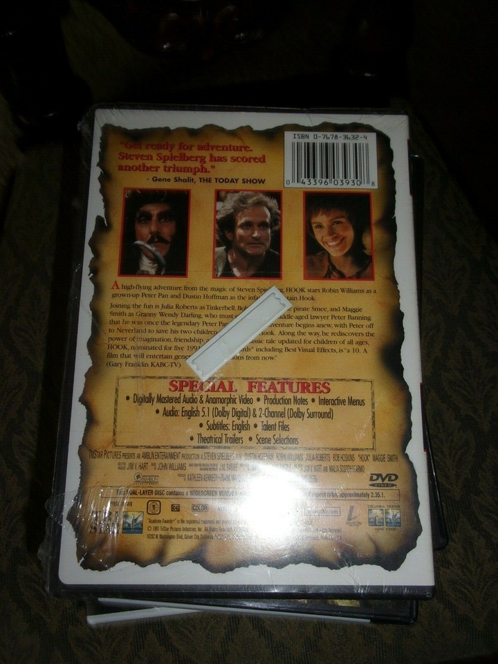 HOOK-DVD-NEW/SEALED!! | eBay