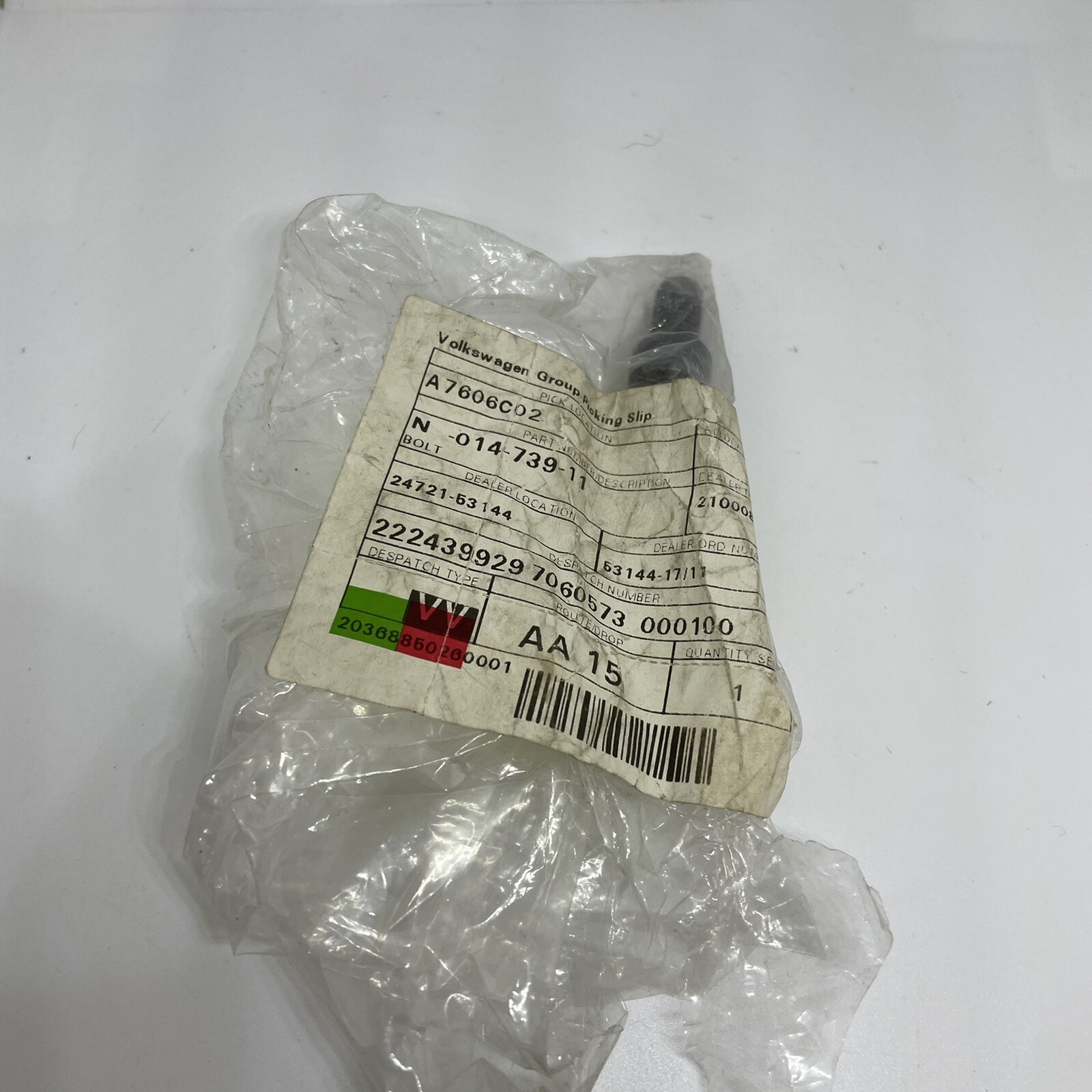 Genuine Volkswagen Bolt N01473911 | eBay UK