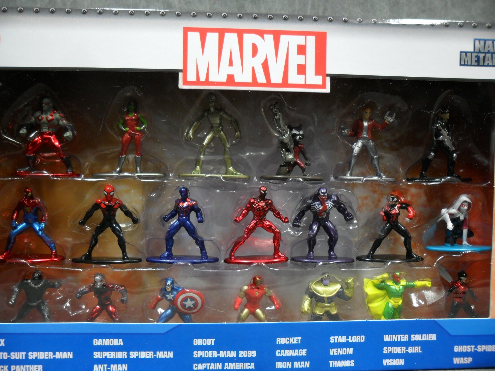 Jada * Marvel 20-Piece Set * Nano Metalfigs Metal Mini Figures 20-Pack ...