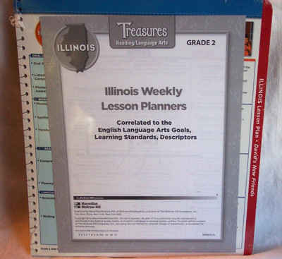Macmillan McGraw-Hill Treasures Grade 2 Illinois Weekly Lesson Planners ...
