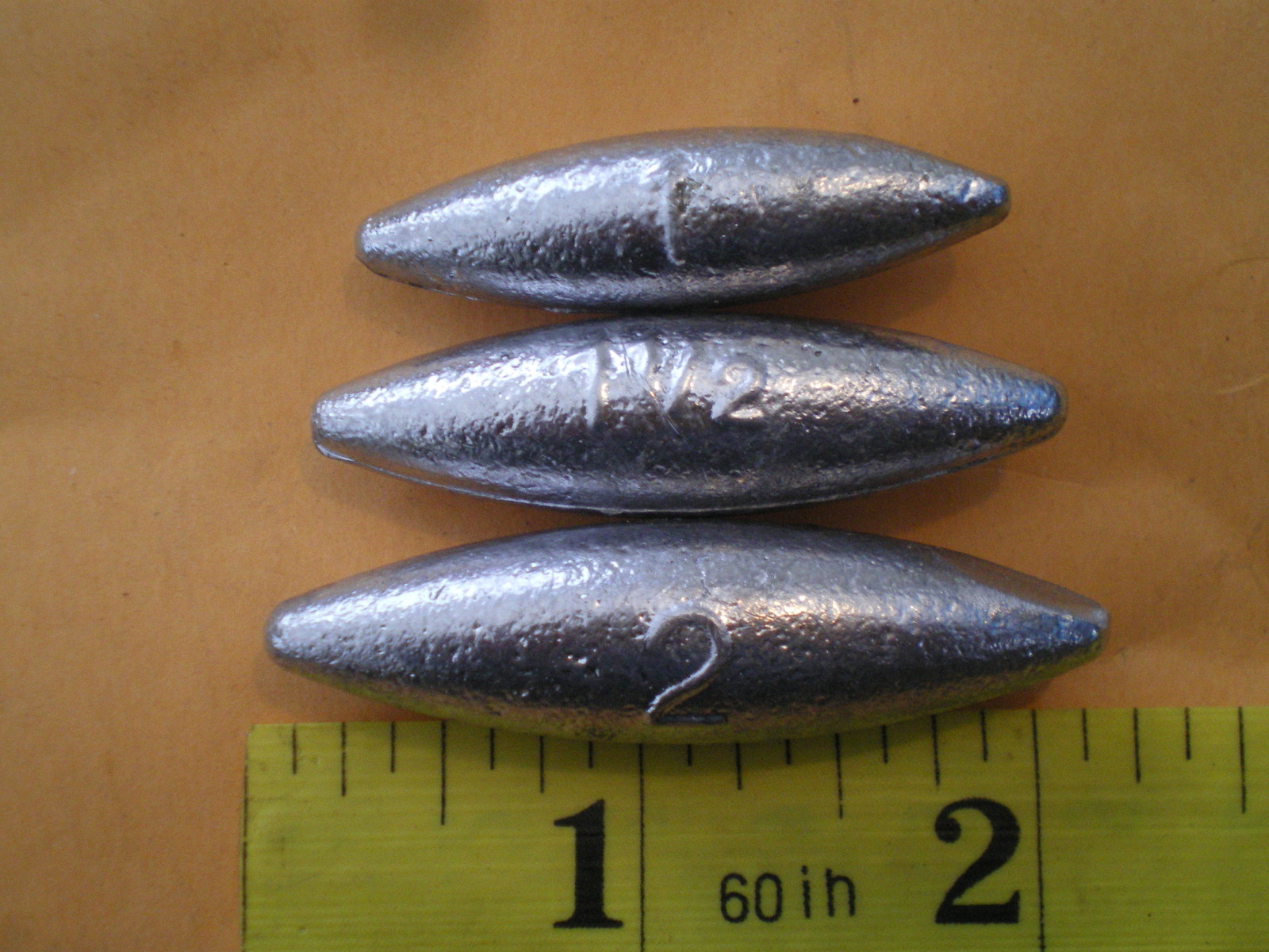 15 SLENDER SHAPE LURE BODIES/SLIP SINKER 1, 1-1/2, 2 OZ. 5 EA."MAKE ...