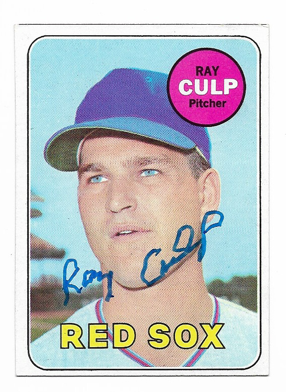 RAY CULP SIGNED TOPPS BASEBALL CARD 1969 #391 AUTO BOSTON RED SOX | eBay