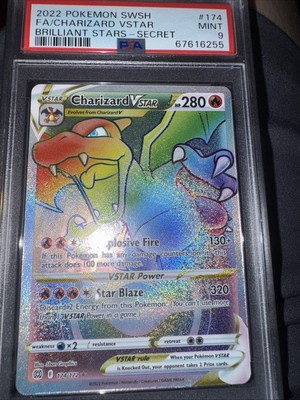 PSA 9 Charizard VSTAR (Secret) 174/172 Swsh09: Brilliant Stars Holo | eBay