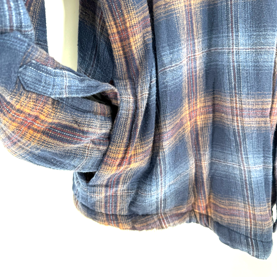 Sugar River Sherpa Lined Shacket Mens 2X Blue Plaid Outdoors Gorpcore ...