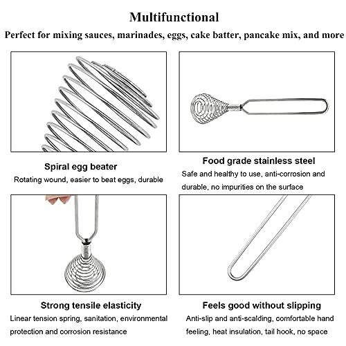 Stainless Steel Spring Coil Whisk Wire Whip Cream Egg Beater | eBay