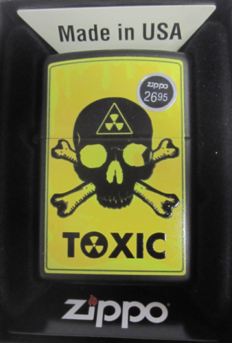 Vintage Retired Unstruck Zippo - Toxic 28310 Skull and Crossbones | eBay