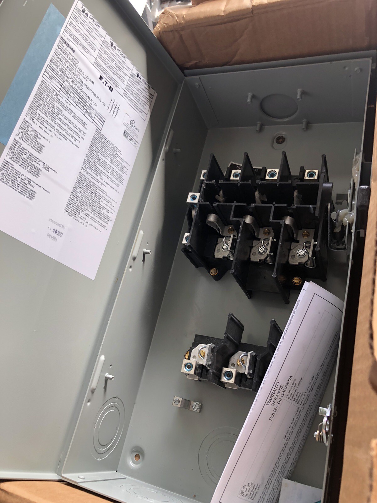 Eaton DG323NRB 100A NEMA 3R General Duty Cartridge Fuse Safety Switch ...