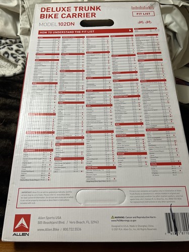 Allen Sports 102DB Deluxe 2-Bike Trunk Mount Rack | eBay