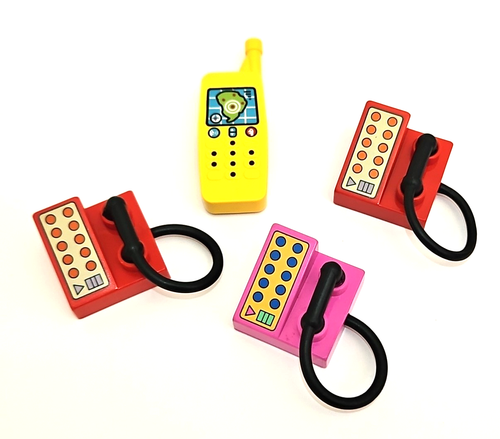 Lego DUPLO Telephone Cell Phone Minifigure Accessory Lot - 4 Multicolor ...