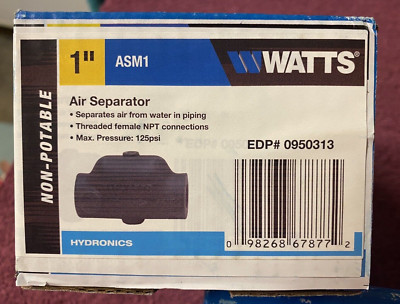 Watts 1" Air Separator Threaded Female NPT Connection ASM1 (125 PSI Max ...