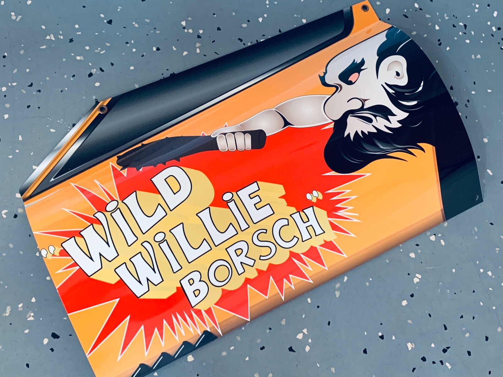 WOW!Curved WILD WILLIE BORSCH Funny Car RACE CAR DRAG RACING Sign ...