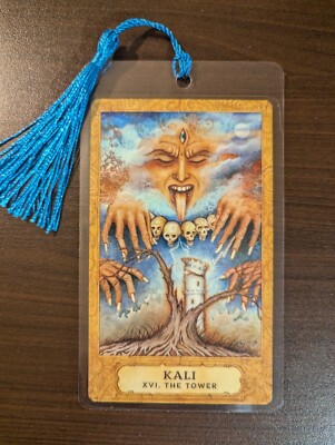 XVI THE TOWER KALI Bookmark Tarot Deck Chrysalis Art Card Oracle Gift ...