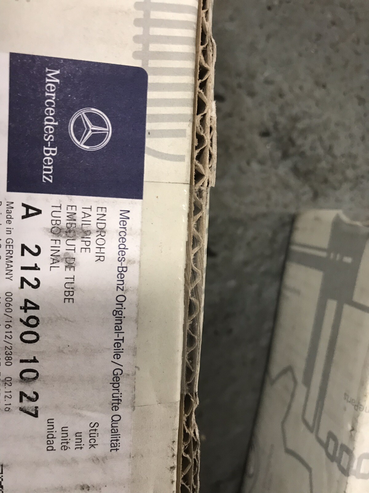 Genuine Mercedes E Class W212 Exhaust Trim A2124901027 New Right Saloon ...