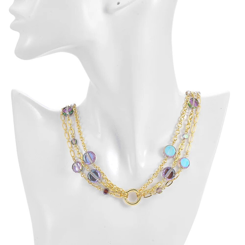 Kirks Folly Fantasia Triple Chain Add A Charm Necklace goldtone | eBay