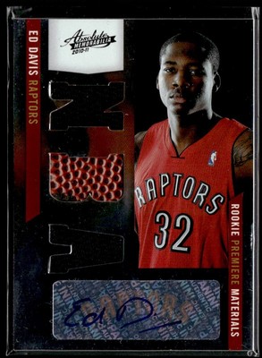 2010-11 Absolute Rookie Materials Ed Davis Rookie Auto 061/499 Toronto ...