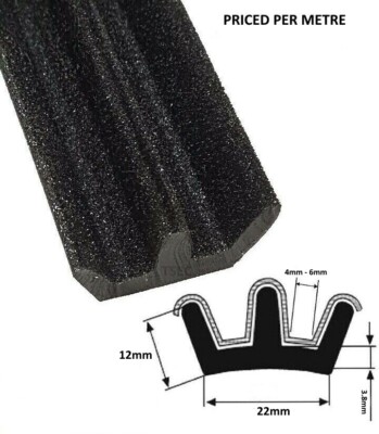 Double Flocked Window 'U' Channel Per Metre | eBay