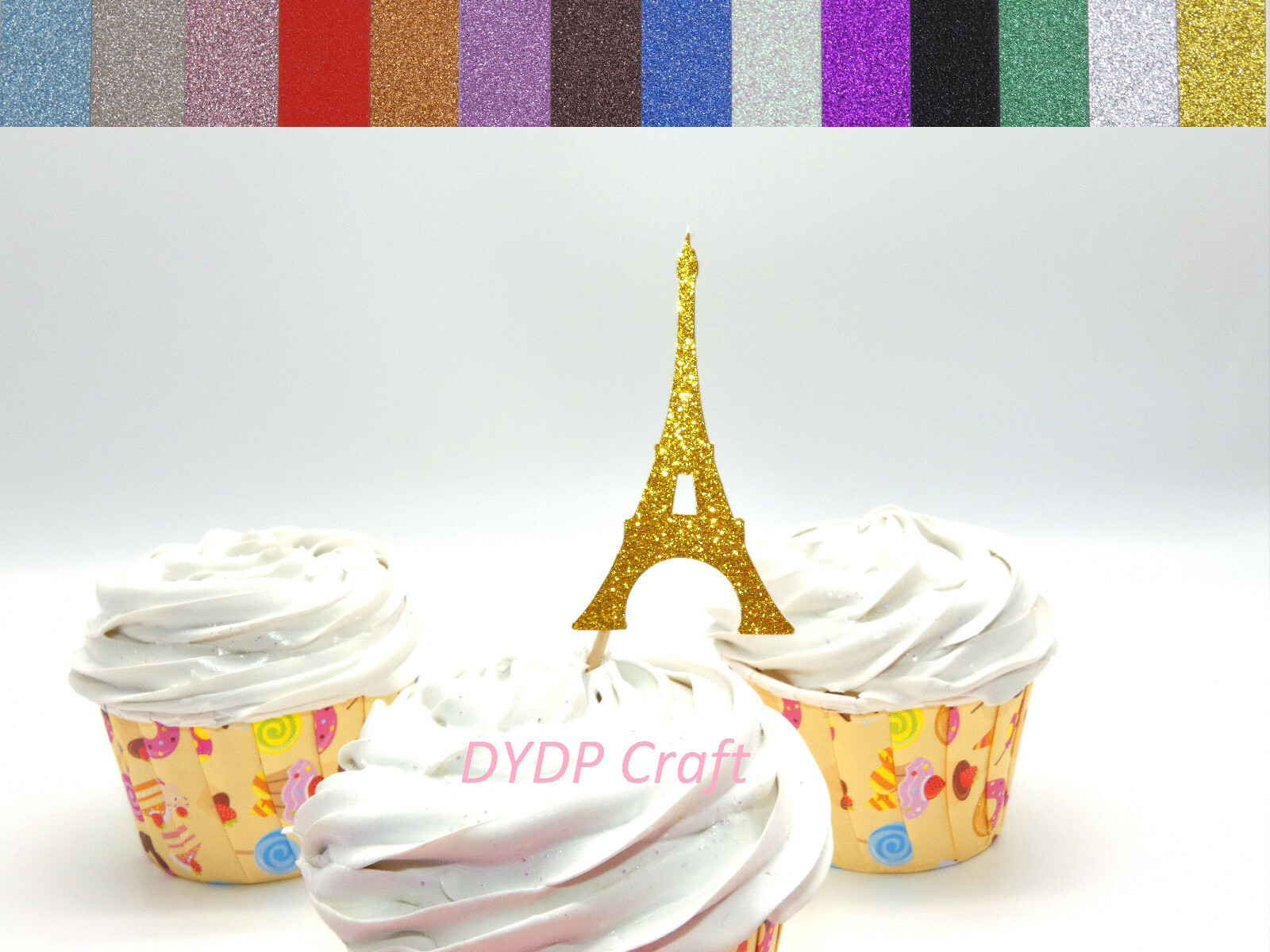 Paris Eiffel Tower Cake Toppers