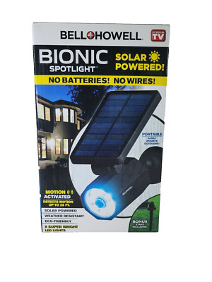 Bell+Howell Bionic Spotlight Solar Powered LED Motion Sensor Outdoor ...