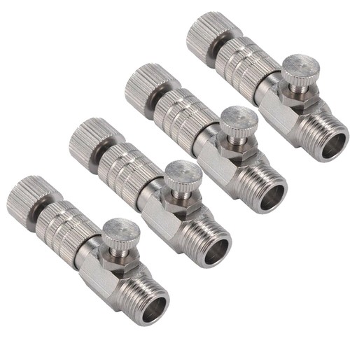 4PCS Airbrush Airflow Adjustable Valve Quick Release 1/8th BSP Coupling ...