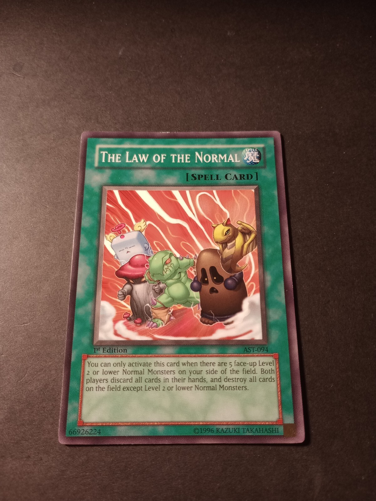 Yu-Gi-Oh! The Law Of The Normal 1st Edition Common Spell Card AST-094 ...
